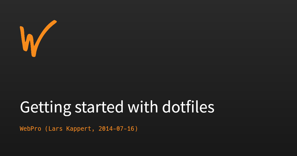Getting started with dotfiles